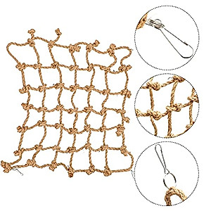 POPETPOP Pet Climbing Rope Net Bird Climbing Rope Ladder Parrot Cage Hanging Toys for Small Animal Hamster Conures Parrots Love Birds Finches