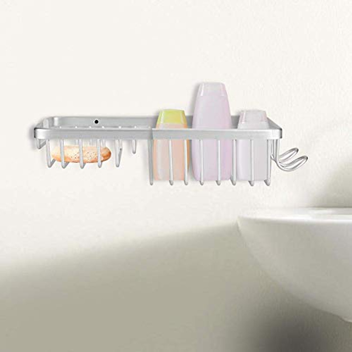 Mumusuki Aluminum Alloy Wall Mounted Storage Shelf Rack Bathroom Shower Organizer Soap Caddy for Bathroom,Toilet Storage