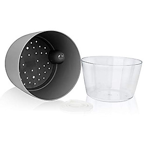 Vanavazon 6 Inch Self Watering Planter Pots for Indoor Plants, 3 Pack African Violet Pots with Wick Rope-Grey