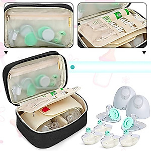 BAFASO Wearable Breast Pump Bag Compatible with Willow and Elvie Breast Pump, Case for Wearable Breast Pump and Extra Parts (Patent Pending), Black