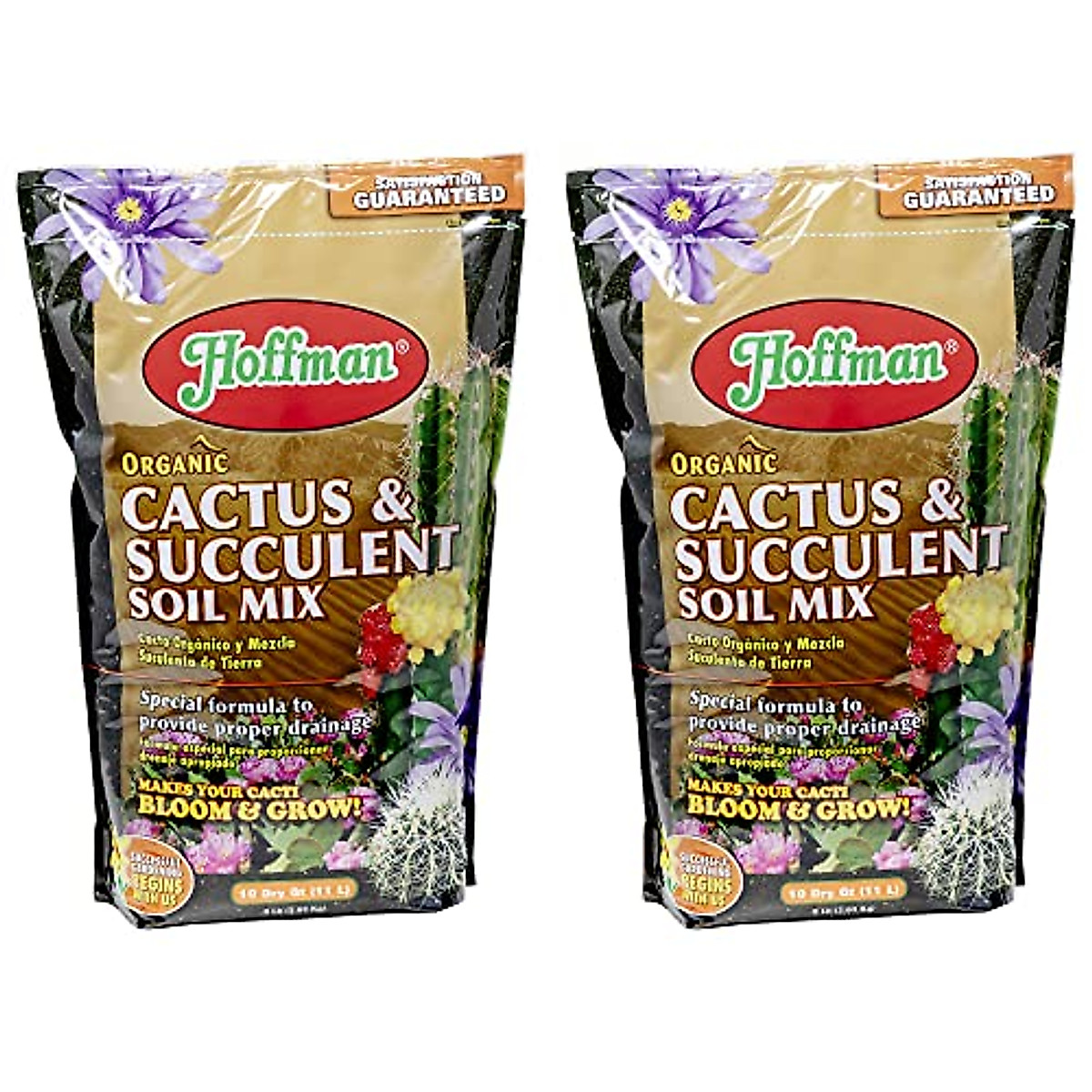Hoffman 10410 Organic Cactus and Succulent Soil Mix, 10 Quarts, 2 Pack
