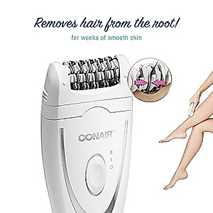 Conair Full Body Epilator & Hair Removal for Women, Cordless/Rechargeable, Perfect for Total Body