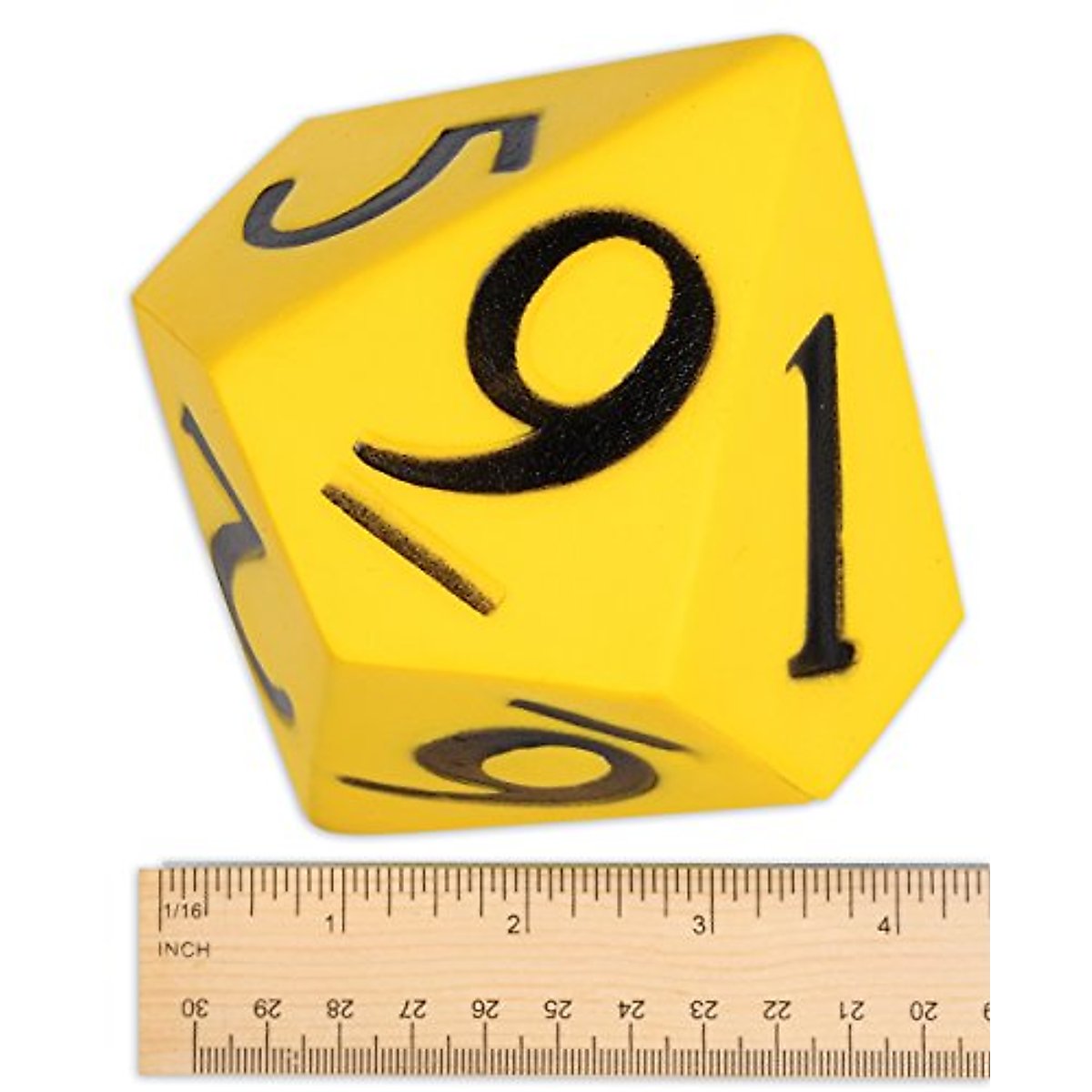 LEARNING ADVANTAGE - Jumbo Polyhedra Die - 10 Sides - Large, Foam Dice for Games - Teach Numbers, Probability, Addition and Subtraction