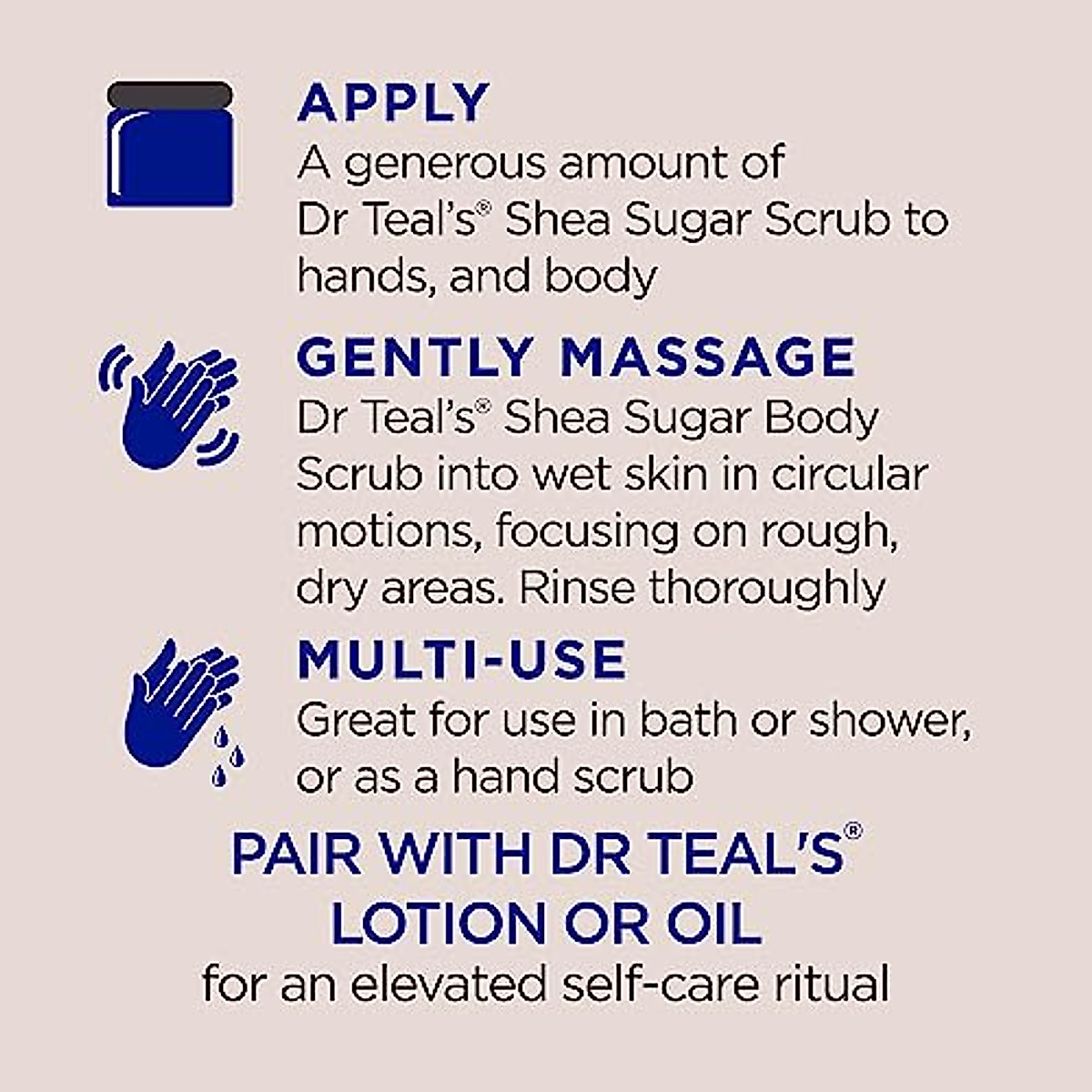 Dr Teal's Shea Sugar Body Scrub, Coconut Oil with Essential Oils, 19 oz (Pack of 3)