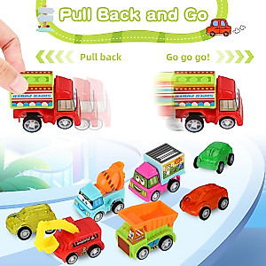 Bath Bombs for Kids with Surprise Inside, 9 Pack Pull-Back Cars Organic Rich Foam Color Bubble Set with 3 Multifunctional Vehicles, Gentle and Kids Safe for Boys Girls Birthday Christmas