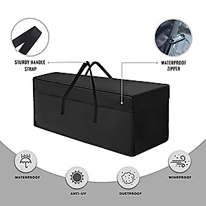 PATERIC Outdoor Cushion Bag 68 Inch Large Patio Cushion Storage Bag for Outdoor Furniture Waterproof Garden Pillow Seat Pads Protective Cover