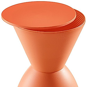 Modway Haste Contemporary Modern Hourglass Accent Stool in Orange
