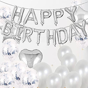 Sweet 30th Birthday Decorations Party Supplies,Silver Number 30 Balloons,30th Foil Mylar Balloons Latex Balloon Decoration,Great 30th Birthday Gifts for Girls,Women,Men,Photo Props