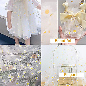 Honbay 1.6 x 2yard Daisy Tulle Net Yarn for Background Decoration or DIY Crafts Making