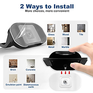 22 Pack Adhesive Hat Hooks for Wall, Removable Hat Rack for Baseball Caps, New Upgrade Wall Hat Holder, Hat Hanger or Wall, Door, Closet, No Drilling (Black)