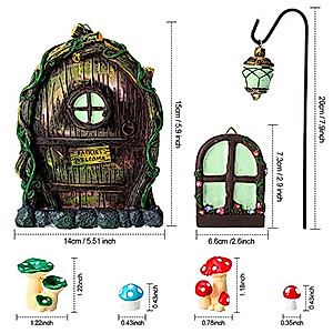 Jetec Christmas Gardening Gnome Statue Elf Out The Door Tree Hugger Resin Mushroom Miniature Gnome Home Window Figurine for Trees Yard Garden Sculpture Decoration Supplies(Cool Style)