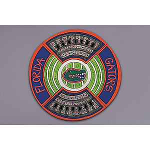 Magnolia Lane University of Florida Gators Football Stadium Heavyweight Melamine Round Platter, 13.5-inch Diameter, Kitchen Accessories