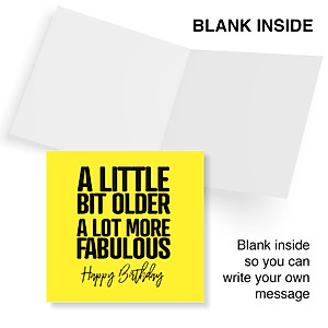 Punkcards - Birthday Card for Friend - 'A little bit older A lot more fabulous' - Best Friend Birthday Card - Birthday Card Friend Female - Special Friend Birthday Card