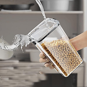 TeoYes Home Storage Jars Clear Multifunctional Airtight Damp-proof Storage Jars with Lids Kitchen Storage Tank (C1,460ML)