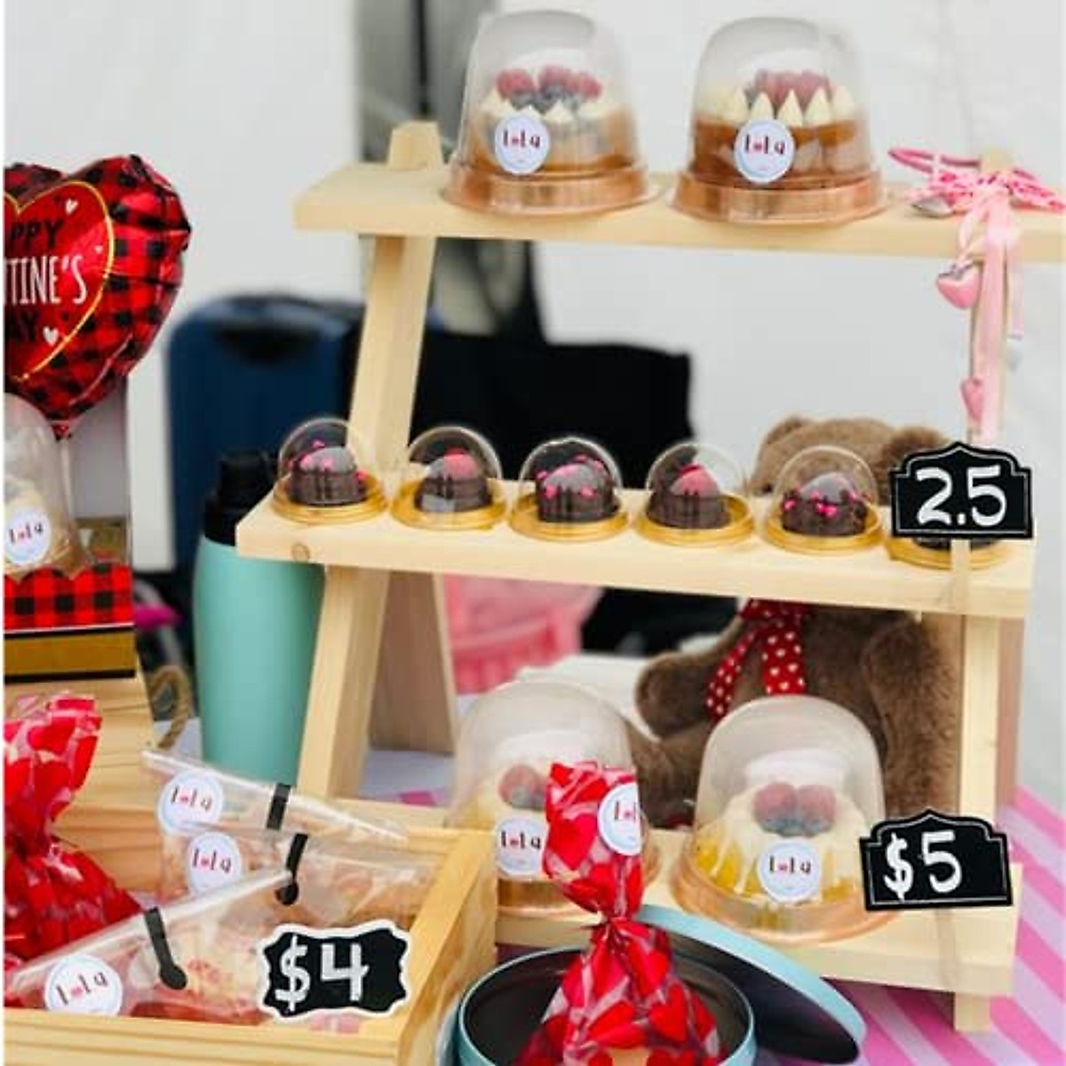 50 Pack 2 Inch of Clear plastic mini Cake Cookies muffins dome box wedding birthday gift box (Gold)