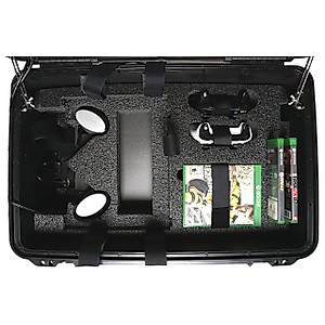 Case Club Gaming Station fits Xbox One X/S. Portable Gaming Station with Built-in 24" 1080p Monitor, Storage for Controllers, Games, and Included Speakers (Xbox & Accessories Not Included)