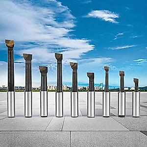 12mm Shank Carbide Tip Boring Bar Set , 9 Pcs F1 Type 12mm Shank Boring Bar Set, 12mm High Speed Carbide Tipped Bars Lathe Tool