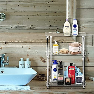 Fullplus Countertop Organizer Bathroom Multi-Functional Acrylic Vanity Tray Corner Shelf for Makeup Cosmetic