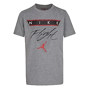 Jordan Boy's Flight History Tee (Big Kids) Carbon Heather MD (10-12 Big Kid)