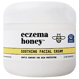ECZEMA HONEY Soothing Facial Cream - Eczema Lotion for Face, Eyelids, Lips, and More - Natural Dry Skin Repair (2 Oz)