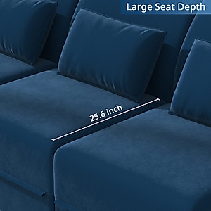 LLappuil Modular Sectional Storage Couch Ottoman Seats，Storage Ottoman Footrest Modules and Seat Cube Grey