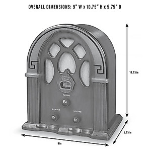 Crosley CR31D-WA Companion Retro AM/FM Tabletop Radio with Bluetooth Receiver, Walnut