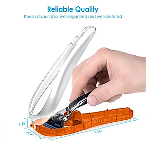 Enerfort Razor Case Compatible with Gillette Proglide Fusion Men's Razor, Razor Travel Protector Case with Carrying Bag for Manual Razor - Orange