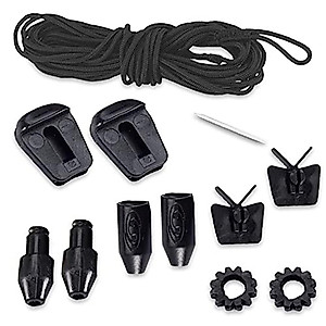 Salomon Unisex-Adult Trail Shoes Quicklace Kit Black, Multi, 9 Men's