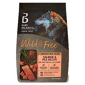 GYCO Wild & Free Salmon & Pea Recipe Dry Dog Food, Grain-Free, 24 lbs - Dry Dog Food for Dogs of All Life Stages - No Added Corn, Wheat, Or Soy