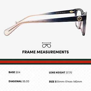 Gucci GG03720 Designer Fashion Eyeglasses: Woman Rectangular Shape Eyeglasses Frame Eyewear with Luxury eSHADES Kit - Embrace Sophistication and Elegance