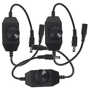 VILLCASE LED Brightness Dimmer 3pcs LED Light dimmer 12v dimmer Mini Dimmer Single Color LED Dimmer 12v LED dimmer Light dimmer kasa dimmer dimmer knob to Rotate abs Rope Light Adjust