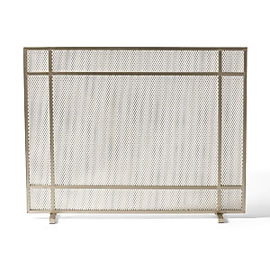 Christopher Knight Home Markus Modern Single Panel Iron Firescreen, Gold Finish