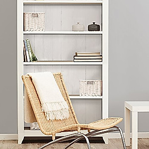 NuWallpaper NU3129 Reclaimed Shiplap Peel Stick Wallpaper, White & Off-White