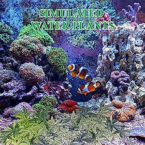 balacoo Aquarium Reptile Plants Artificial Plastic Leaves Hanging Silk Terrarium Plant with Suction Cups,Simulation Landscape Decorations for Bearded Dragons,Lizards,Geckos,Snake