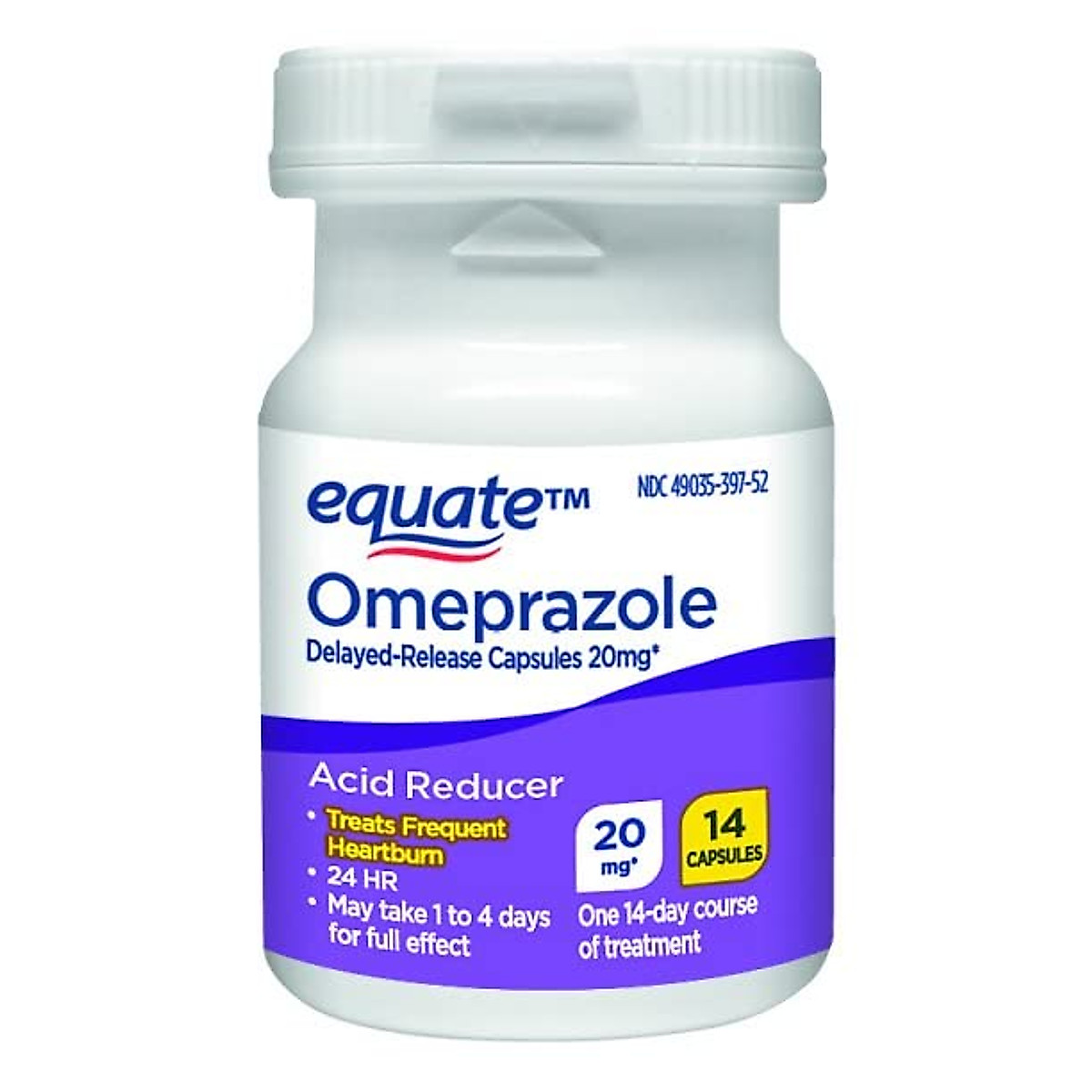 Equate - Omeprazole Magnesium 20.6 mg, Acid Reducer, Delayed Release, 42 Capsules by Equate