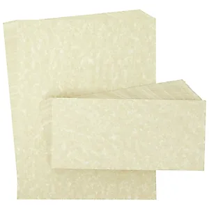 Best Paper Greetings 96 Pack Parchment Stationery Set (48 Textured Paper with 48 Matching Envelopes) for Writing Letters, Resumes, Business Use (Printer Friendly, 8.5 x 11 In)