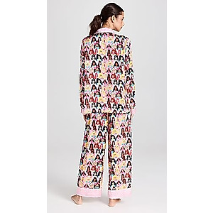 Karen Mabon Women's Barbie Classic Pj Set, Pink Multi, M