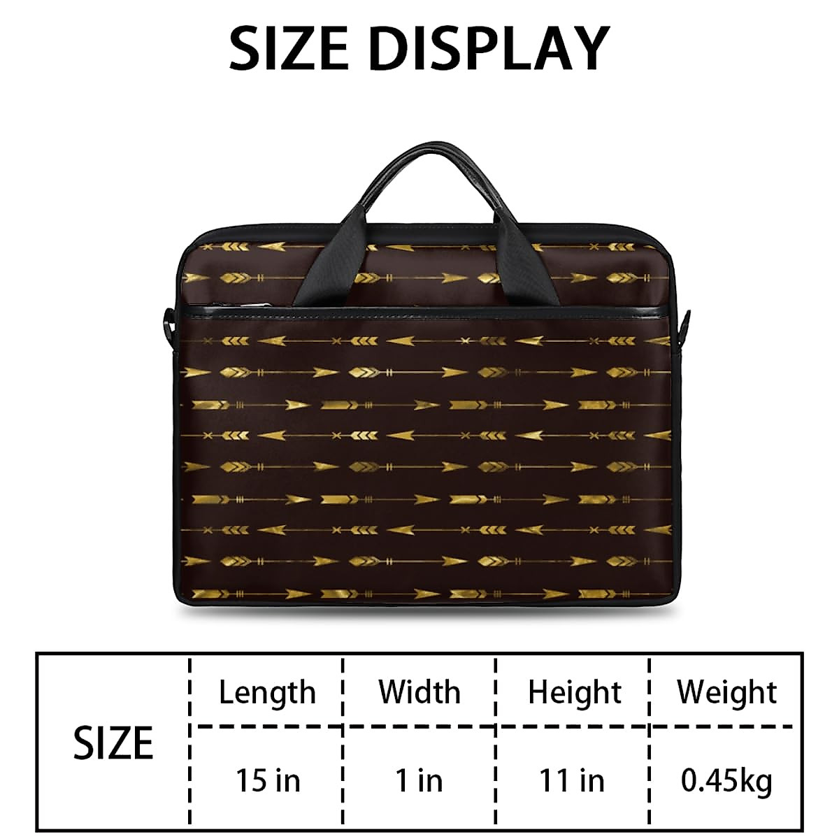 Ethnic Arrows Laptop Computer Bag Waterproof Shoulder Messenger Bag 13-15 inch Durable Laptop Tote Bag with Shoulder Strap Handle Lightweight Crossbody Briefcase