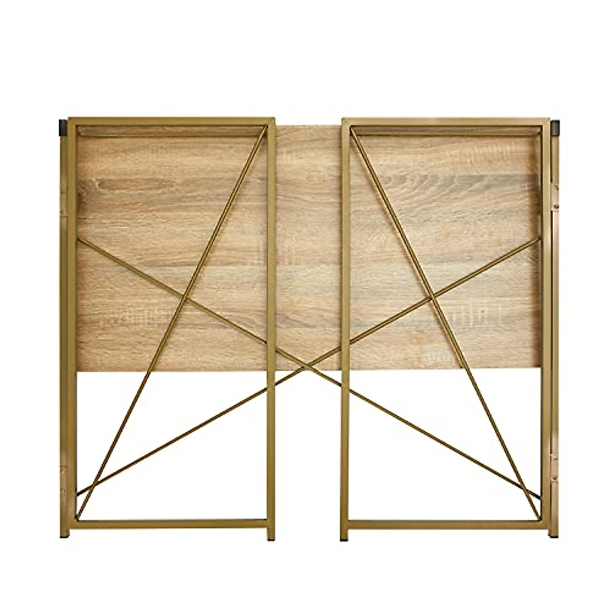Urban Lifestyle Foldable Computer Desk, Wood/Gold