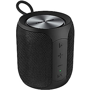 MIATONE Portable Bluetooth Speaker, Wireless IP67 Waterproof Speaker with Subwoofer, 16W Louder Volume, Longer Playtime, Bluetooth 5.0, Dual Pairing, Portable Speaker for Party Beach Camping, Black