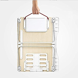 WYKDD Computer Desk - Laptop Desk Bed Desk Folding Student Dormitory Desk Bedroom Bay Window Lazy Small Table Anti-Slip Hand Guard Computer Table，65x49x30cm (Color : D)