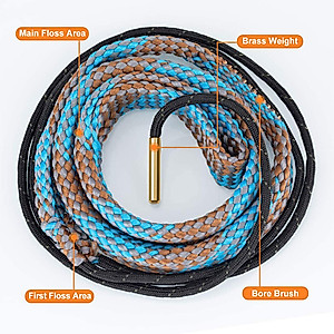 New Gun Snake Cleaner Gun Cleaning Kits Bore Rope .35 Cal .350 .357 .358 .375 Cal for Rifle, Pistol & Shotgun Gun Barrel Cleaning