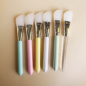 Face Mask Brush,Mask Beauty Tool Soft Silicone Facial Mud Mask Applicator Brush Hairless Body Lotion And Body Butter Applicator Tools Premium Quality Silicone Face Mask Brushes. Facial Mask Applicators for Mud, Clay, Charcoal Mixed Mask, and Body Lotion (