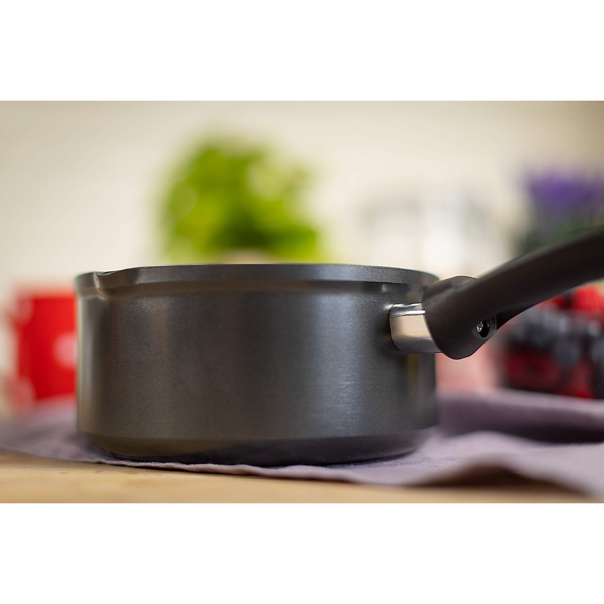 Kuhn Rikon "Easy Induction" Milk pan, 6.30", Black