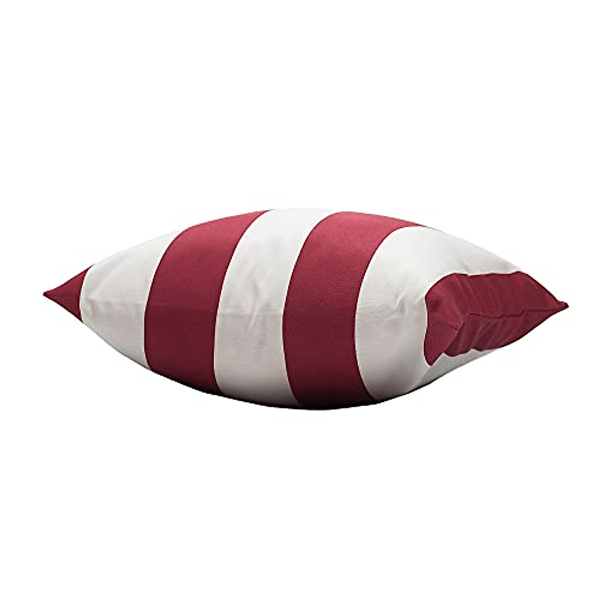 IN4 Care Set of 2 Outdoor Throw Pillow Covers, All Weather Decorative Throw Pillow Cover Cushion Case 17 Inch x 17 Inch, for Sofa Couch Patio Furniture Decoration-Red White