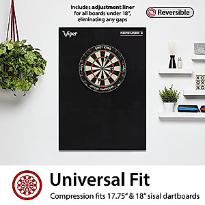 Viper by GLD Products Defender III Extended Length Dartboard Surround Wall Protector, Black, One Size