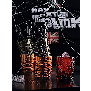 Nachtmann Punk Collection 4-Inch Gun Metal Colored Whiskey Tumbler, Crystal Glass,12-Ounce Capacity, Glass Tumbler for Scotch, Cocktail, Liquor, and Bourbon, Dishwasher safe