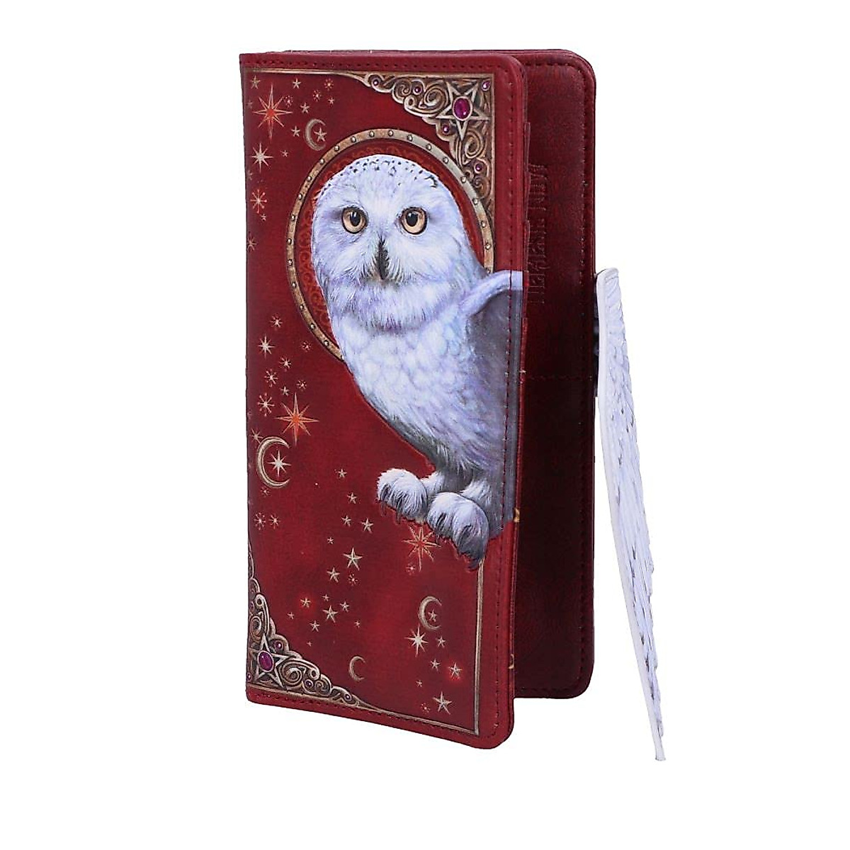 Nemesis Now Embossed Purse, Gothic Wallet, 18.5cm - Snowy Owl
