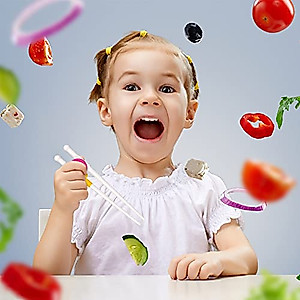 HANSGO Kid Training Chopsticks, 4 Pairs Colorful Learning Chopsticks Detachable Training Chopsticks for Kids Toddler Children Left or Right Handed Dishwasher Safe