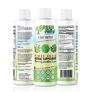 1 Day Colon Liquid Cleanse Formula and Liver Detox - Vegan Friendly, Helps Healthy Digestion, Gut Support, Boost Energy Levels and Bowl Movements | 8 Fl Oz